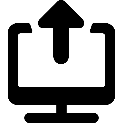 Desktop monitor upload icon svg png free download - 3