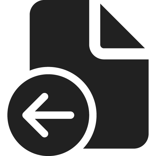 Document arrow left icon svg png free download