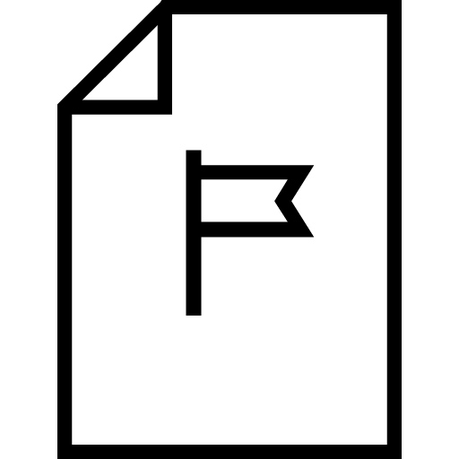 Document flagged icon svg png free download