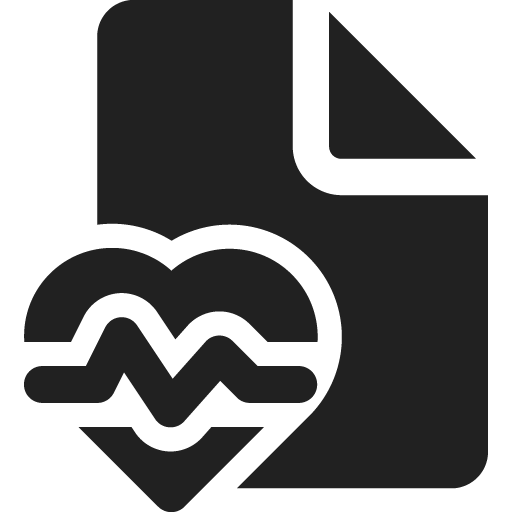 Document heart pulse icon svg png free download