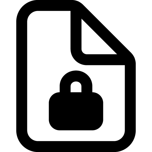 Document lock outline icon svg png free download