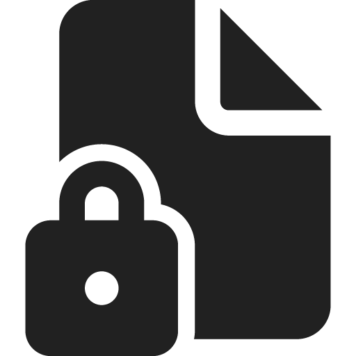 Document lock icon svg png free download