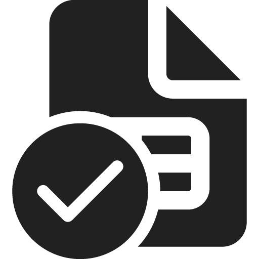 Document table checkmark icon svg png free download