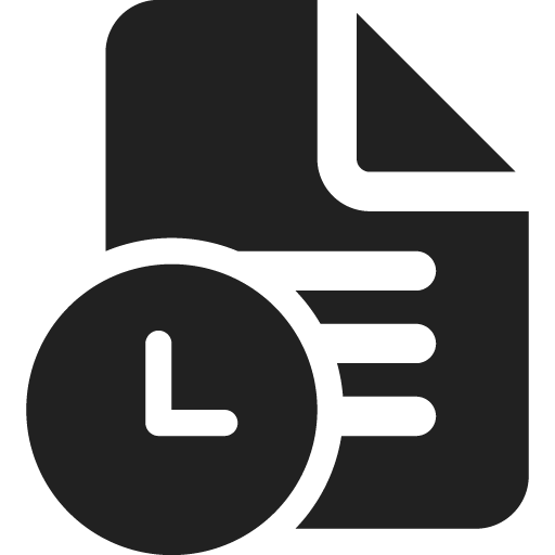 Document text clock icon svg png free download