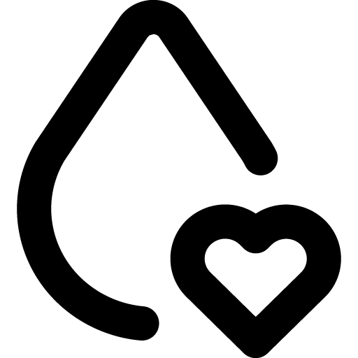 Droplet heart icon svg png free download