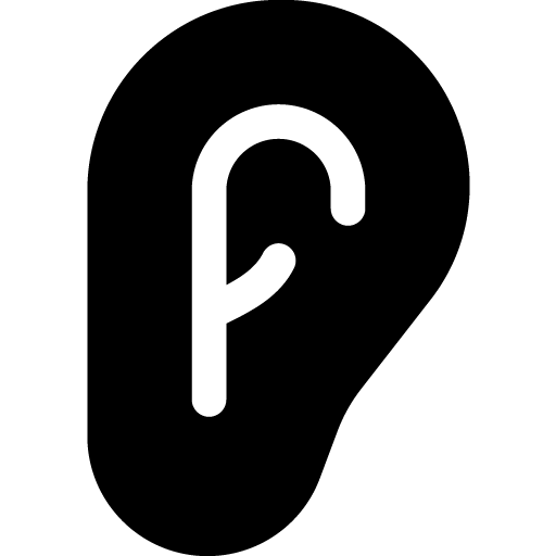 Ear fill icon svg png free download