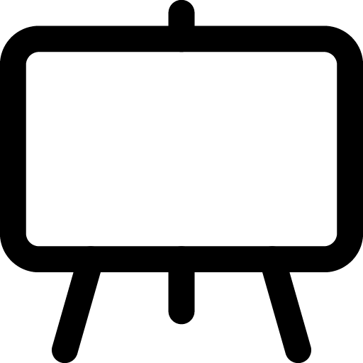 Easel outline icon svg png free download