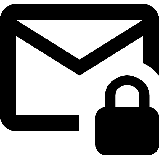 Email lock outline icon svg png free download