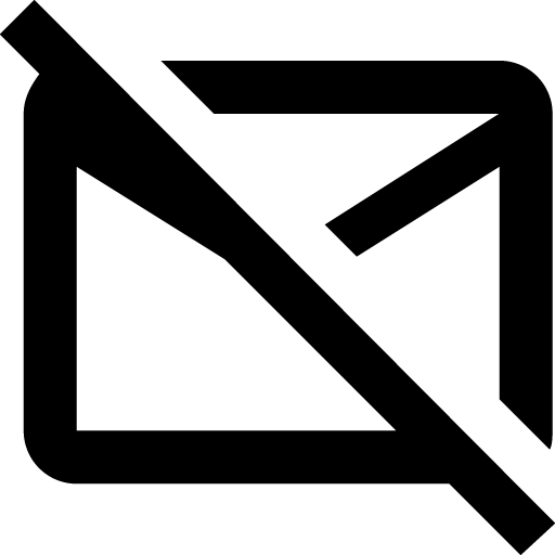 Email off outline icon svg png free download