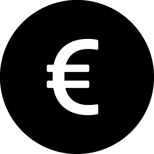 Euro circle icon svg png free download