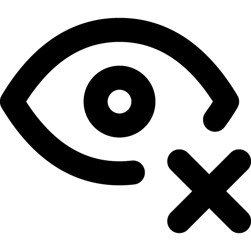 Eye x icon svg png free download