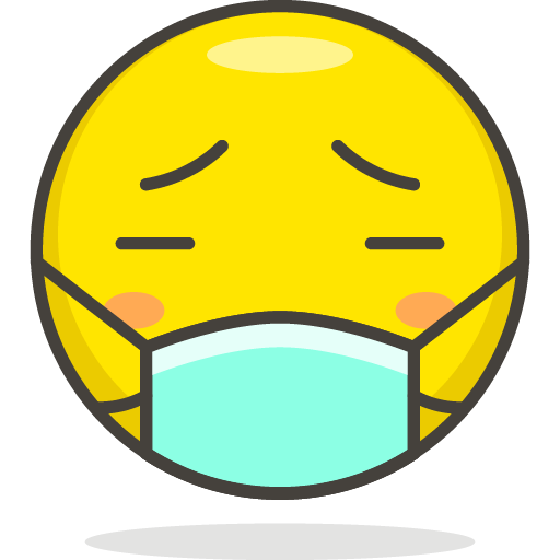 Face with medical mask icon svg png free download