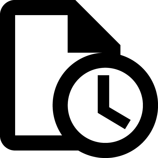 File clock outline icon svg png free download