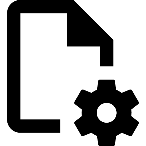 File cog outline icon svg png free download