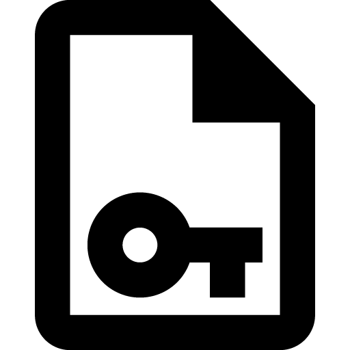 File key outline icon svg png free download