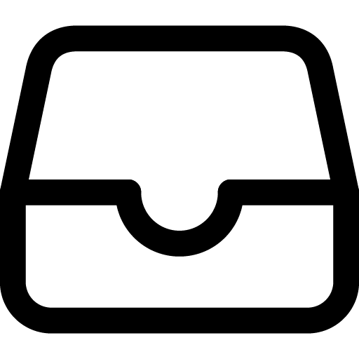 File tray outline icon svg png free download