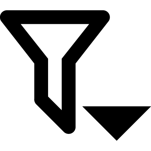 Filter menu outline icon svg png free download