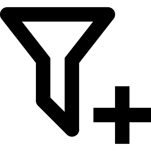 Filter plus outline icon svg png free download