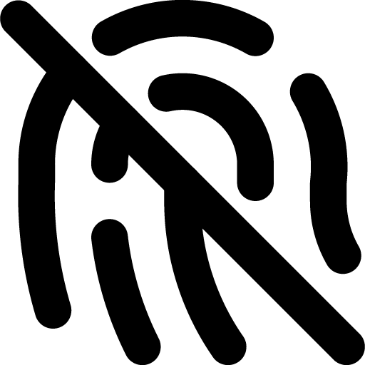 Fingerprint off icon svg png free download