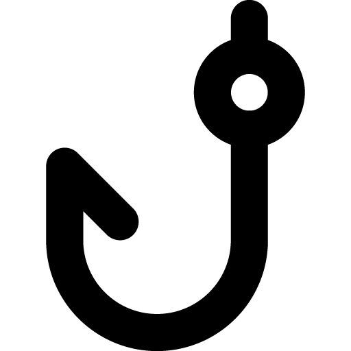 Fish hook icon svg png free download