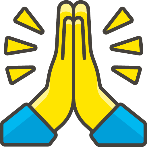 Folded hands icon svg png free download
