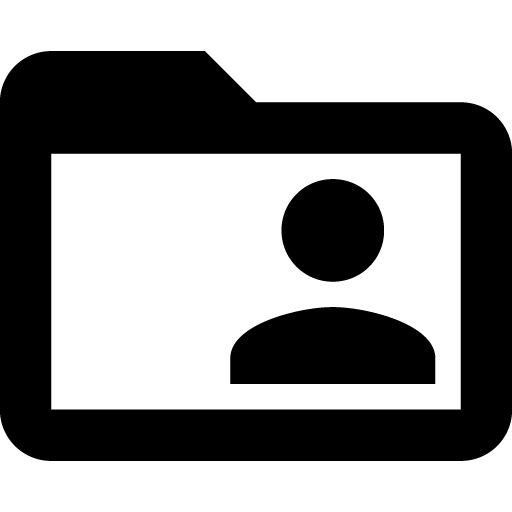 Folder account outline icon svg png free download