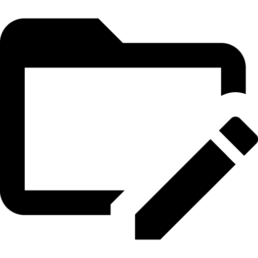 Folder edit outline icon svg png free download