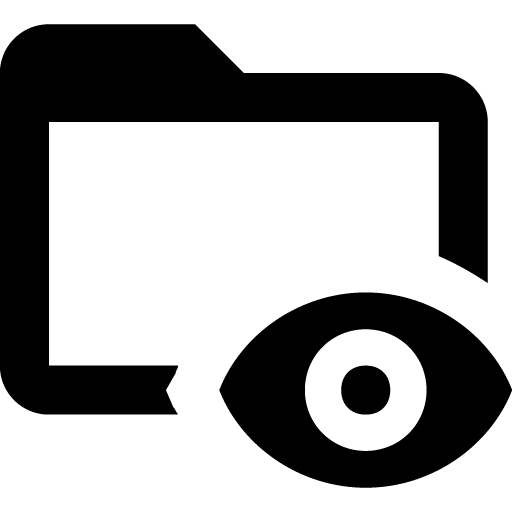 Folder eye outline icon svg png free download