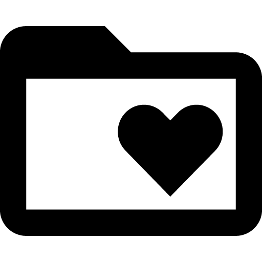 Folder heart outline icon svg png free download