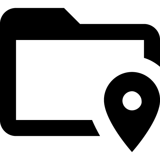 Folder marker outline icon svg png free download