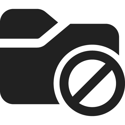 Folder prohibited icon svg png free download