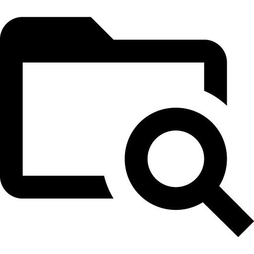 Folder search outline icon svg png free download