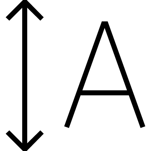 Font vertical scale icon svg png free download