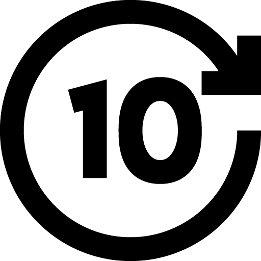 Forward ten icon svg png free download