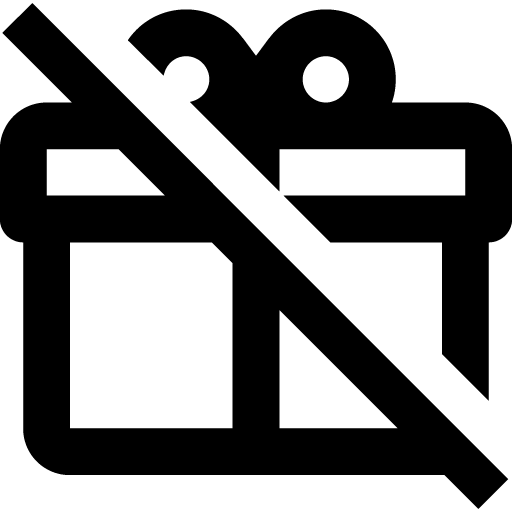 Gift off outline icon svg png free download