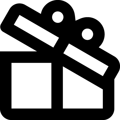 Gift open outline icon - Download free