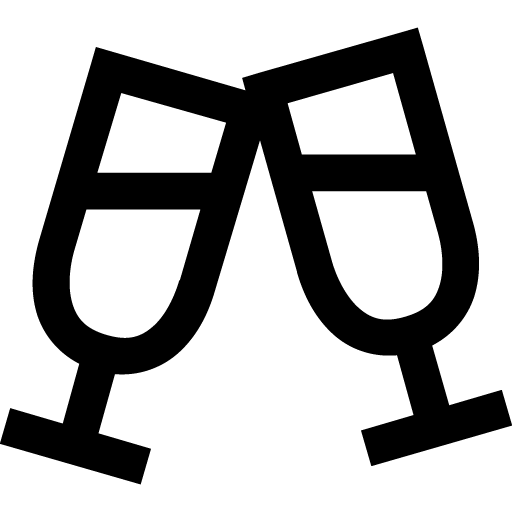 Glass cheers icon svg png free download