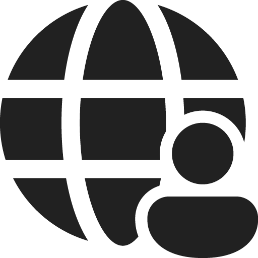 Globe person icon svg png free download
