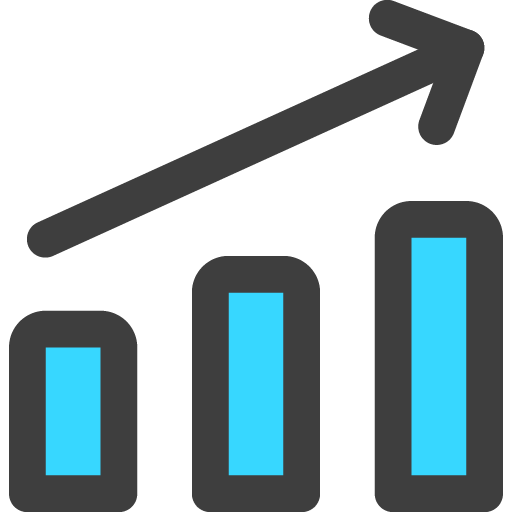 Graph bar increase icon svg png free download