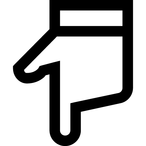 Hand point down icon svg png free download - 2