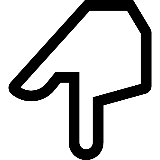 Hand point down icon svg png free download - 3