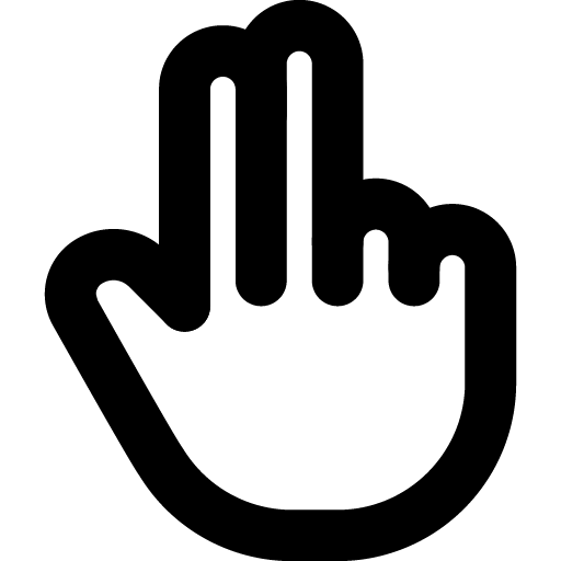 Hand two fingers icon svg png free download