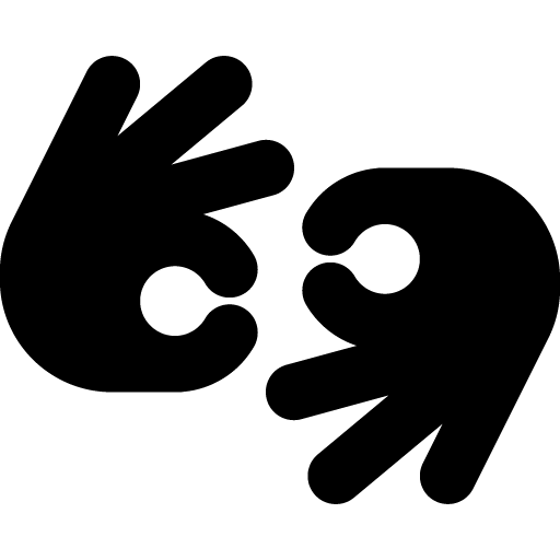 Hands asl interpreting icon svg png free download