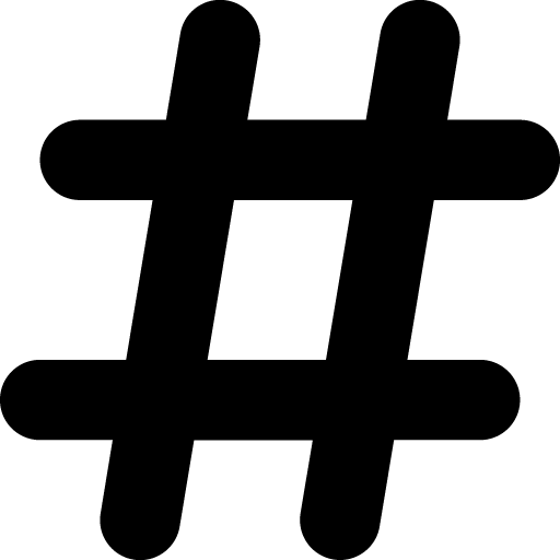 Hashtag icon svg png free download - 7