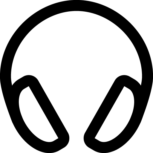 headset outline - Download free icon