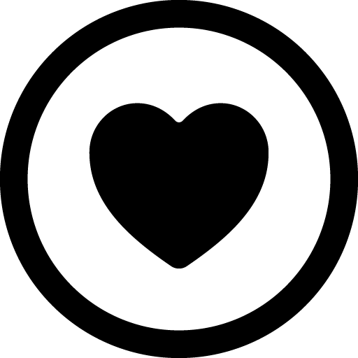 Heart circle outline icon svg png free download