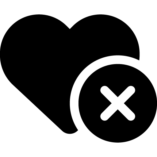 Heart circle xmark icon svg png free download