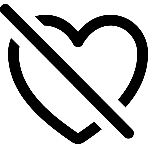 Heart dislike outline icon svg png free download