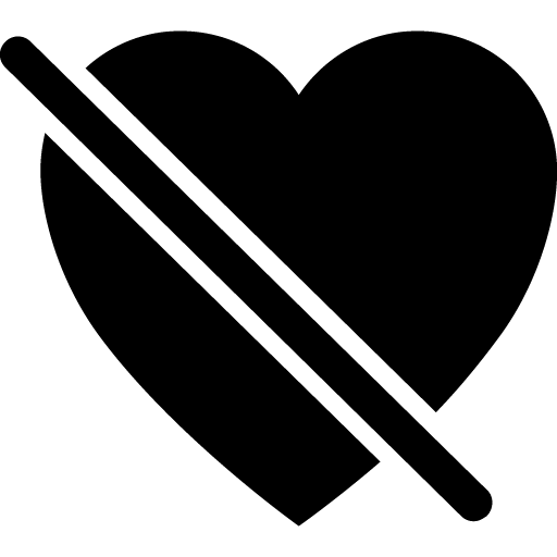 Heart dislike icon svg png free download - 2