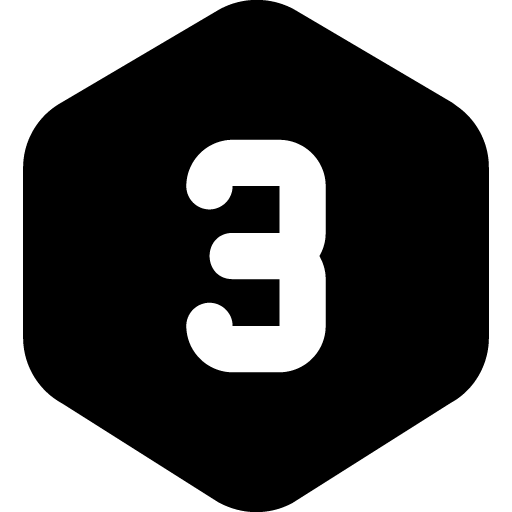 hexagon 3 filled - Download free icon